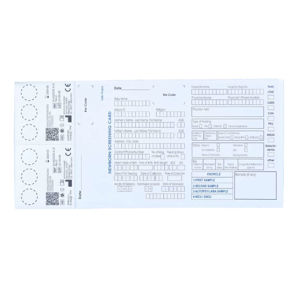 Dried Blood Spot DBS Card Manufacturer | Surgeine Healthcare